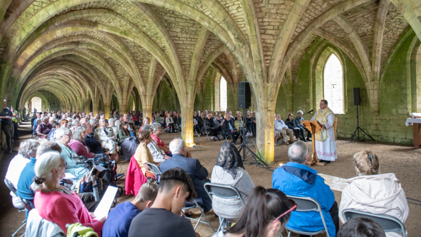 Mass for the feast of St Bernard at Fountains Abbey